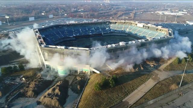 Pontiac Silverdome still standing after implosion fails, officials ...