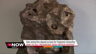 Fake meteorite surface in wake of meteor lighting up the sky over ...
