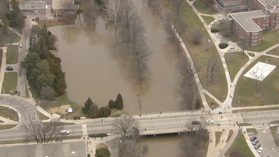 Photo gallery: Flooding on the campus of Michigan State University ...