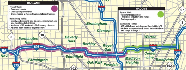 MDOT: I-696 construction to begin Monday, but freeway will remain open ...